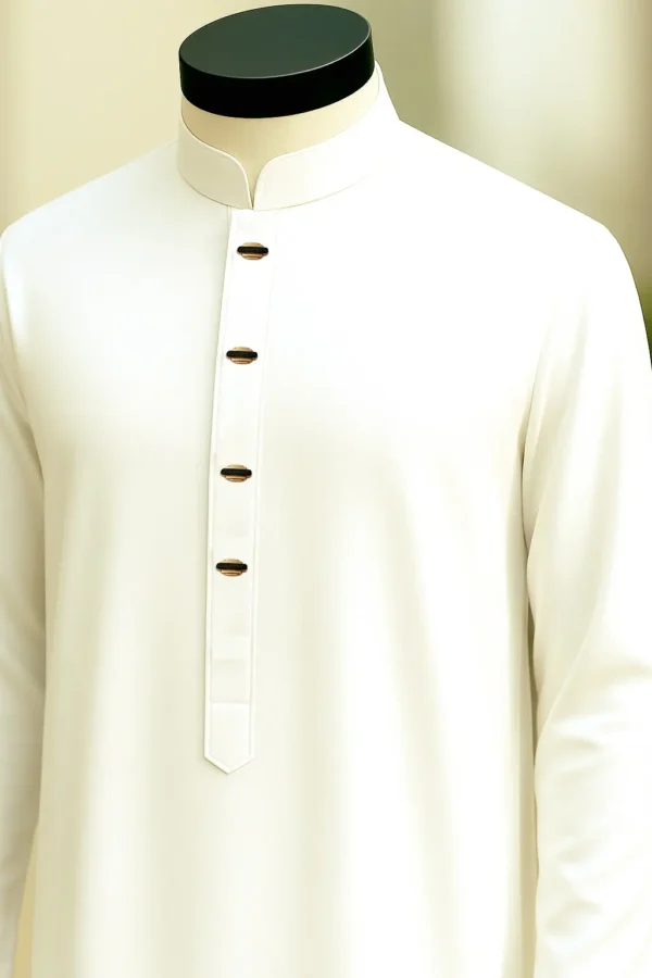 SOLID WHITE PANJABI | 8WPS1 - Fustan
